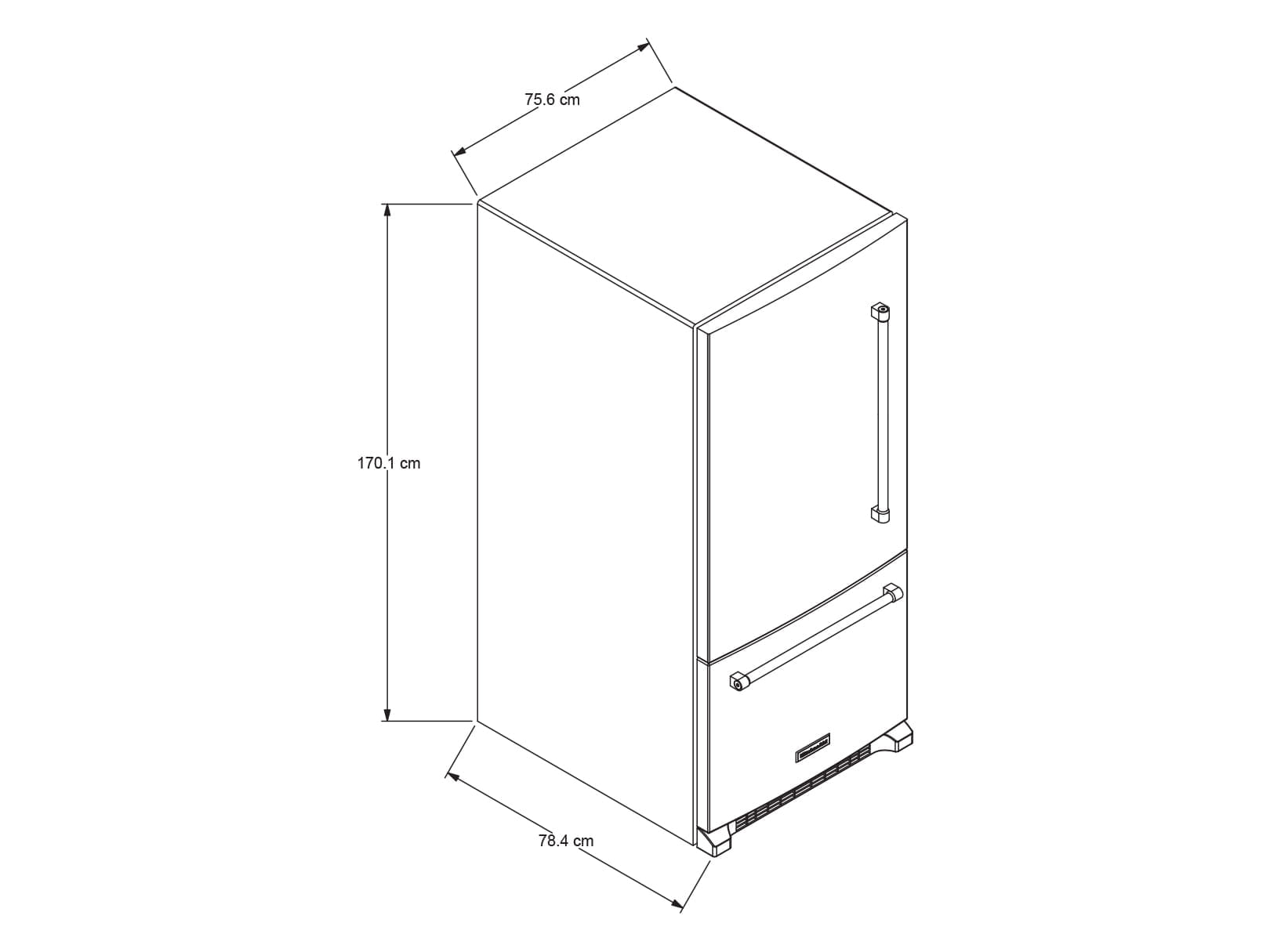 Nevera KitchenAid Bottom Mount 524 litros Apertura Hacia La Izquierda ...